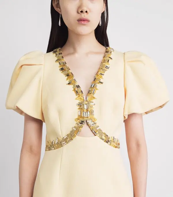 Rebecca Vallance Alexandrite Puff Sleeve Mini Dress