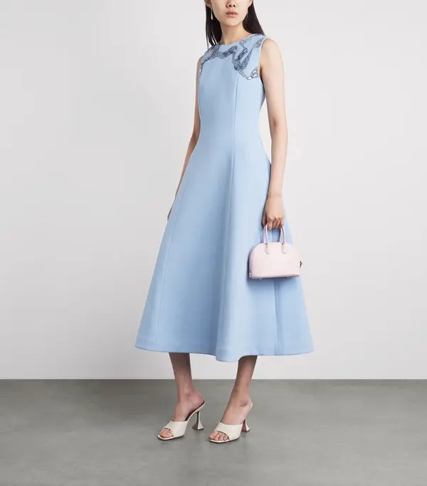 Rebecca Vallance Embellished A-line Midi Dress - Blue