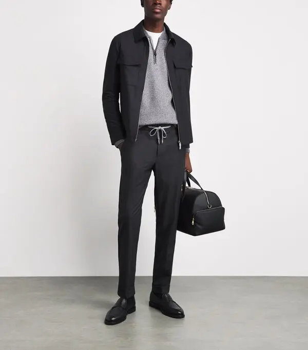 Marco Pescarolo Cashmere Drawstring Trousers - Grey