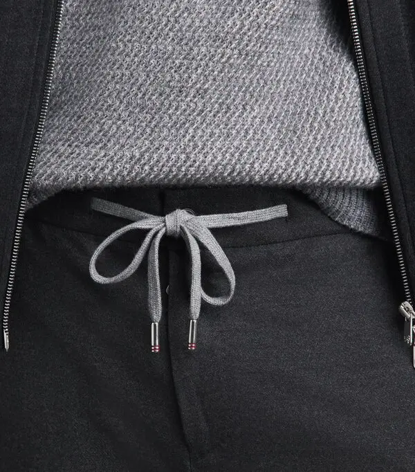 Marco Pescarolo Cashmere Drawstring Trousers - Grey