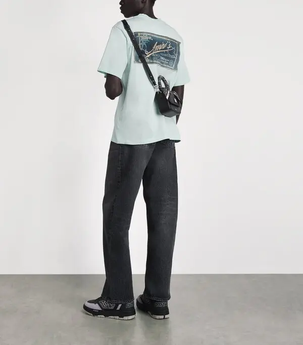 Amiri Cotton Quality Goods Patch T-shirt - Blue