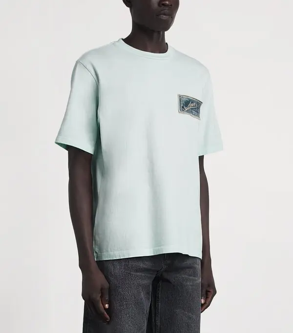 Amiri Cotton Quality Goods Patch T-shirt - Blue