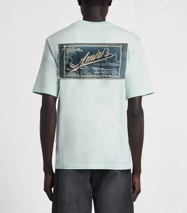 Amiri Cotton Quality Goods Patch T-shirt - Blue