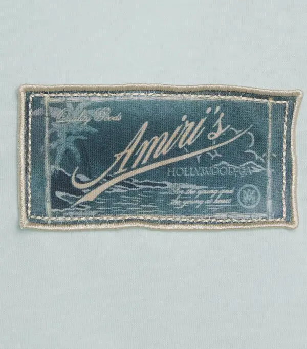 Amiri Cotton Quality Goods Patch T-shirt - Blue