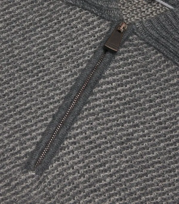 Colombo Cashmere And Silk Quarter-zip Sweater