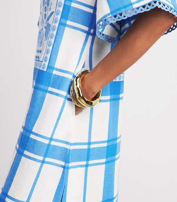 Verandah Printed Collared Tunic Midi Dress