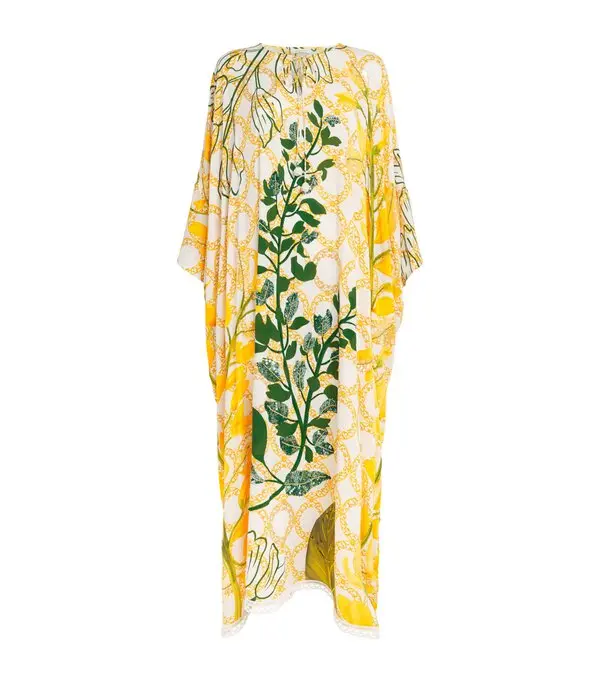 Verandah Embellished Floral Kaftan Maxi Dress