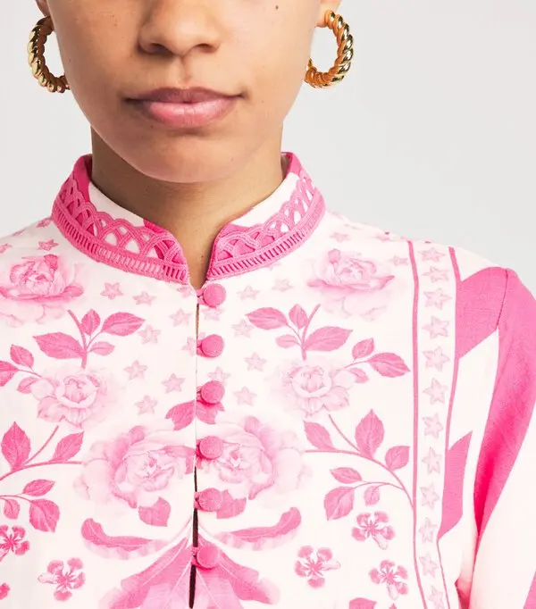 Verandah Printed Kaftan Mini Dress