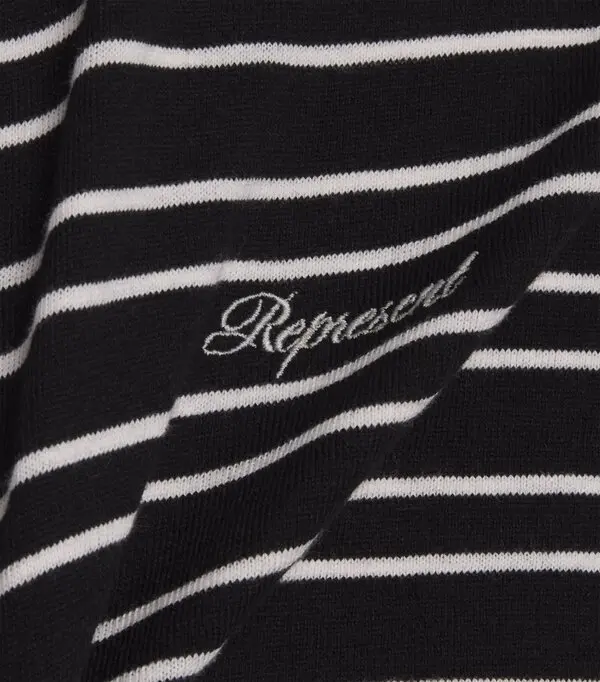 REPRESENT Cotton Stripe Polo Shirt