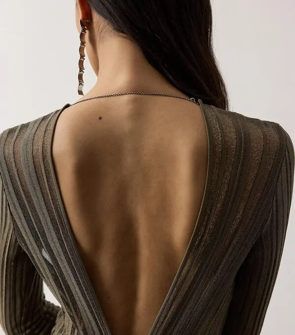 Ralph Lauren Metallic Silk Gown