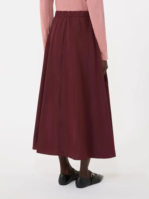 Max Mara Pleated Midi Taffeta Skirt