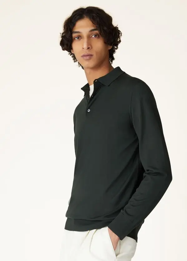 Loro Piana Long-sleeved Knitted Polo Shirt