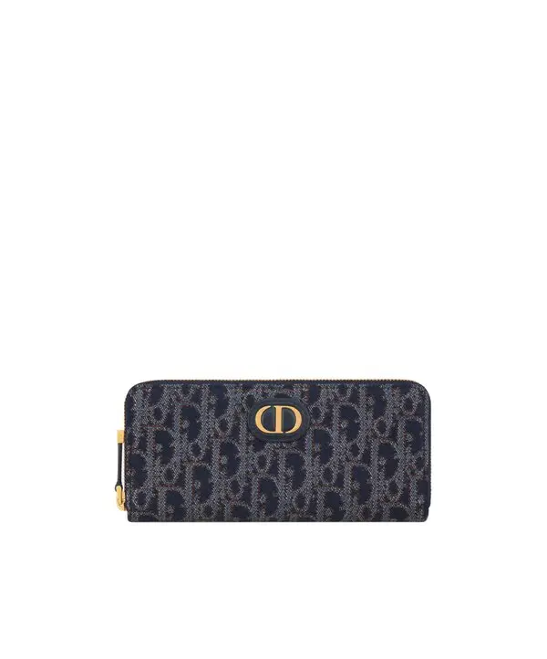 Dior 30 Montaigne Voyageur Slim Wallet - Black