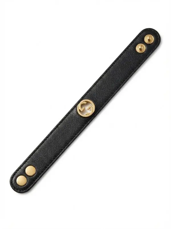 Gucci Blondie Leather Bracelet With Interlocking G Motif