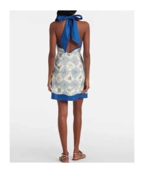 ALEMAIS Pia Printed Linen Minidress
