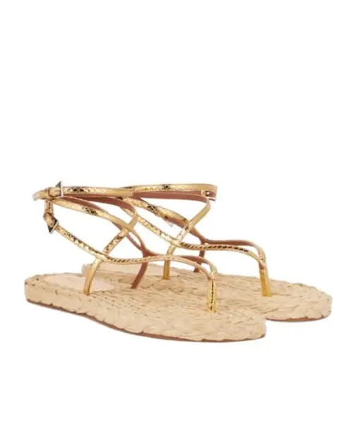 Paris Texas Hydra Metallic Leather Thong Sandals