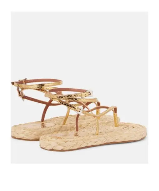 Paris Texas Hydra Metallic Leather Thong Sandals