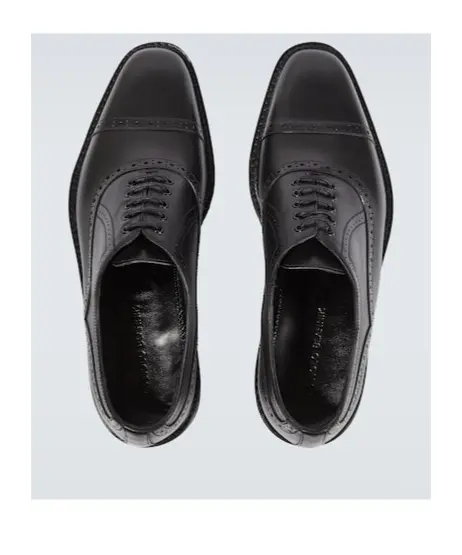 Manolo Blahnik Norton Leather Oxford Shoes