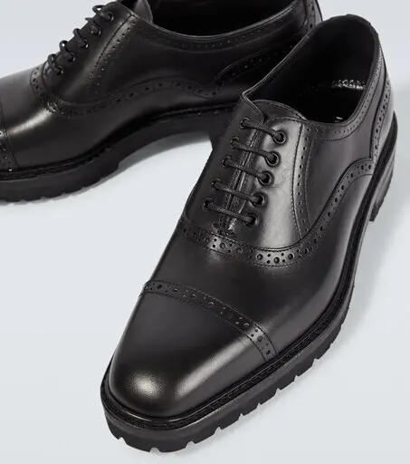 Manolo Blahnik Norton Leather Oxford Shoes