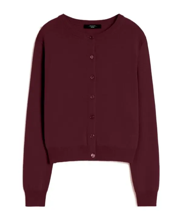 Max Mara Wkdnebbia Button-fastening Cardigan - Bordeaux Red