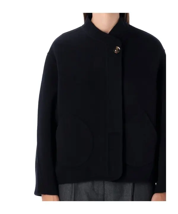 Soeur Windsor Short Coat - Deep Navy