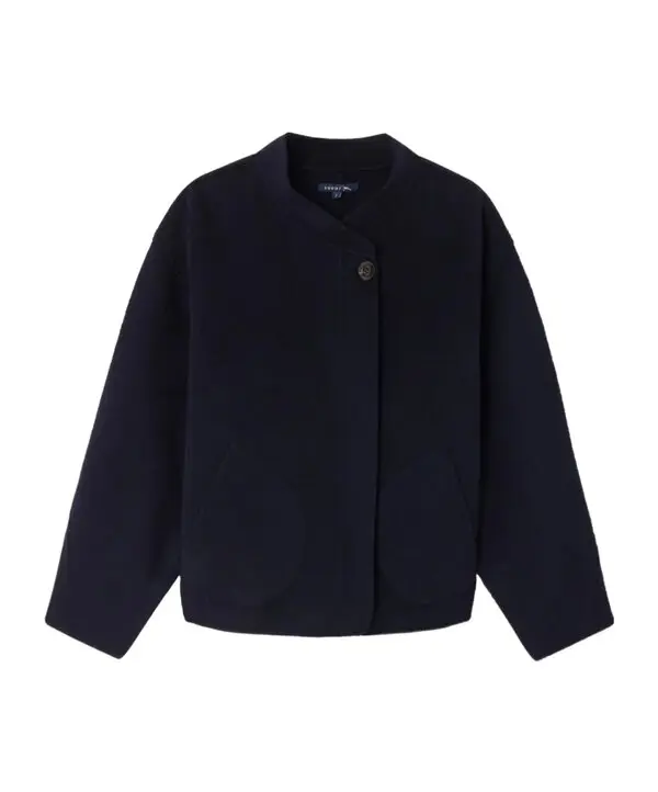 Soeur Windsor Short Coat - Deep Navy
