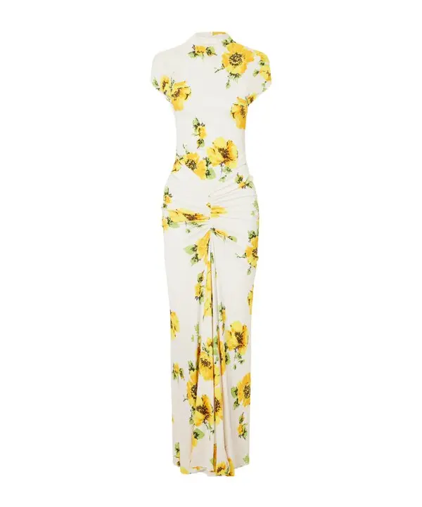 Alaïa Printed Pleated Dress