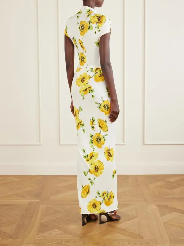 Alaïa Printed Pleated Dress