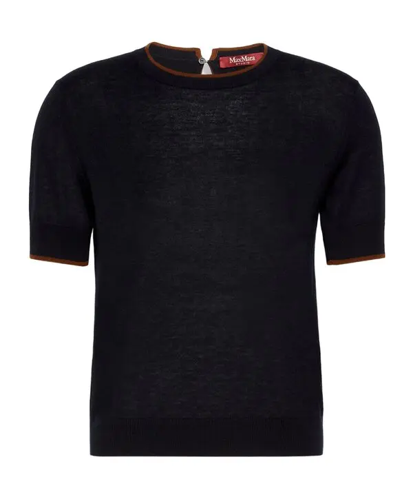 Max Mara Short-sleeved Knitted Top - Blue