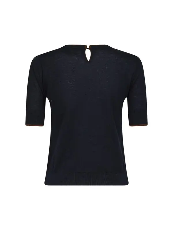 Max Mara Short-sleeved Knitted Top - Blue