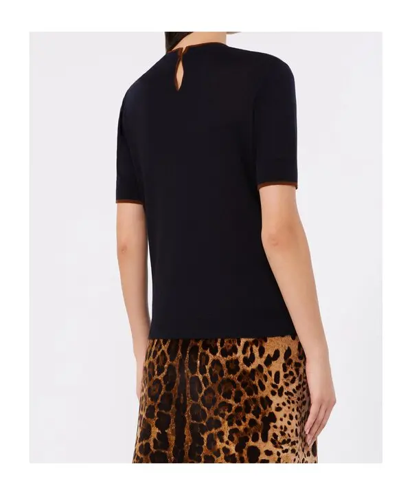 Max Mara Short-sleeved Knitted Top - Blue
