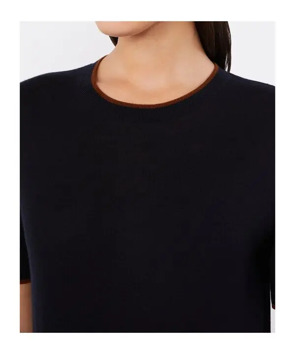 Max Mara Short-sleeved Knitted Top - Blue