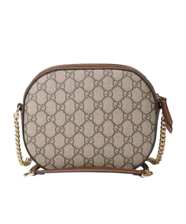 Gucci Monogrammed Shoulder Bag With Chain Strap
