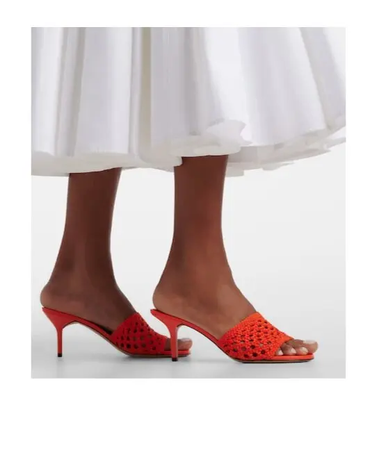 Jacquemus Woven Raffia-effect Mules