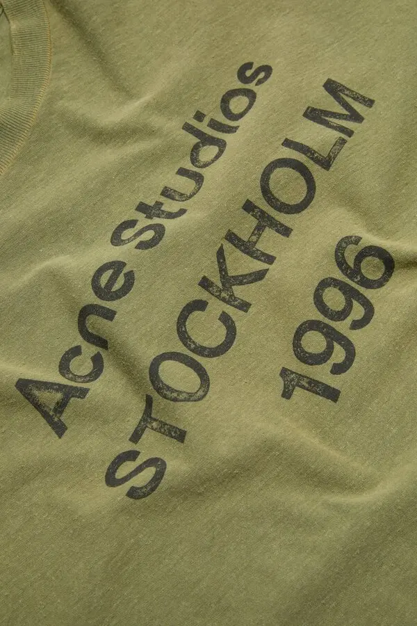 Acne Studios Logo-print Cotton-hemp T-shirt