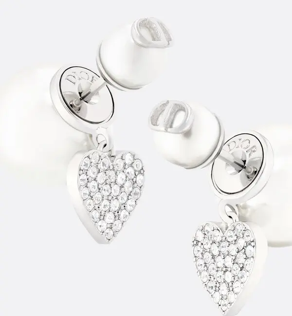 Dior Tribales Earrings With Pearl And Heart Charm