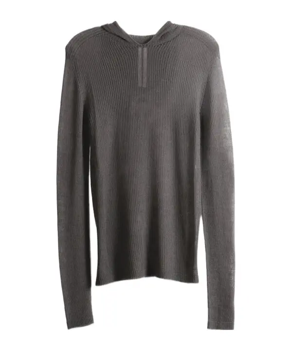 Rick Owens Long-sleeved Hooded Knit Sweater