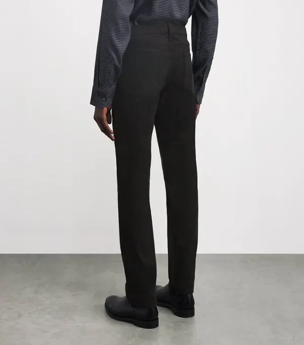 Paige Transcend Vintage Doheny Straight Leg Jeans - Black