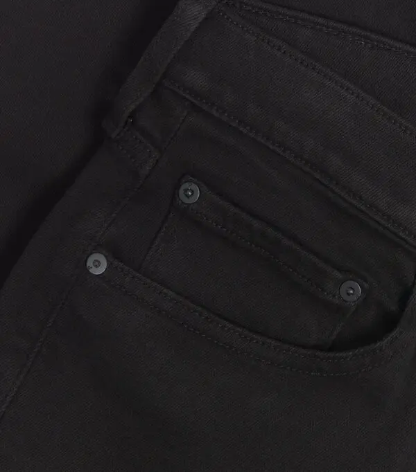Paige Transcend Vintage Doheny Straight Leg Jeans - Black
