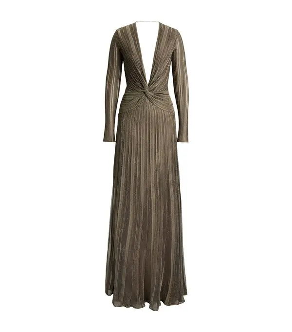 Ralph Lauren Metallic Silk Gown