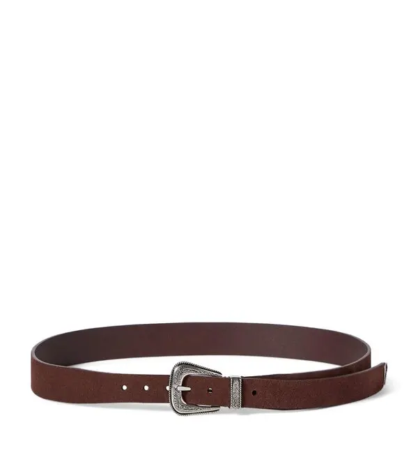 Brunello Cucinelli Western-inspired Calfskin Belt - Brown