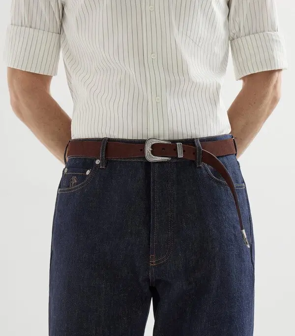Brunello Cucinelli Reversed Leather Belt