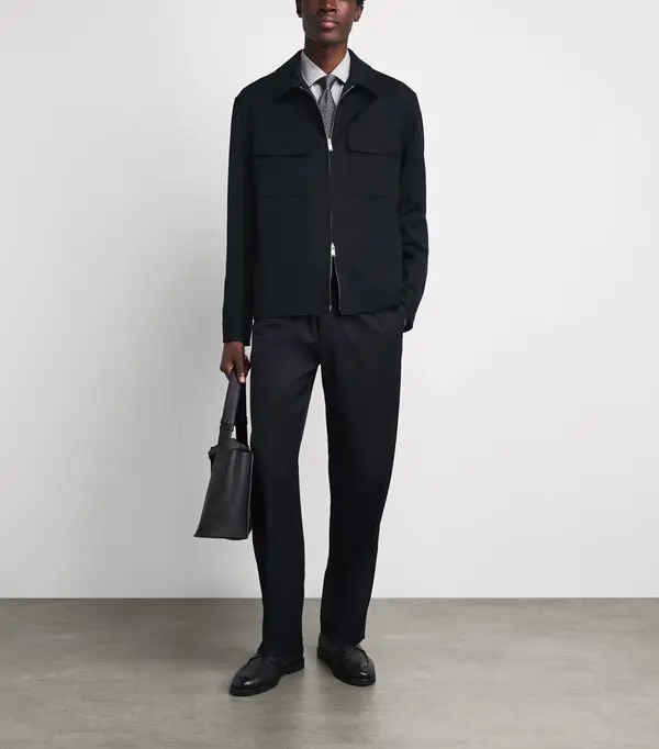 LARDINI Cotton Zip-up Jacket