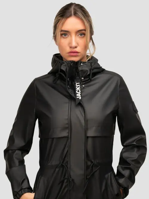 JACK1T Aurora Cape Raincoat - Black