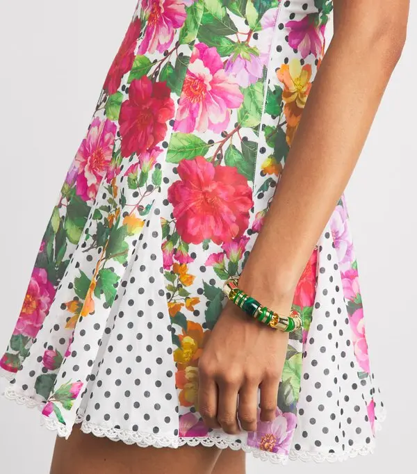 Charo Ruiz Ibiza Rosela Floral & Polka Dot Mini Dress - White