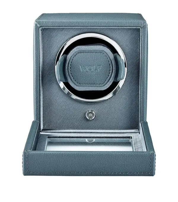 Wolf Cub Single Watch Winder With Cover - Grey