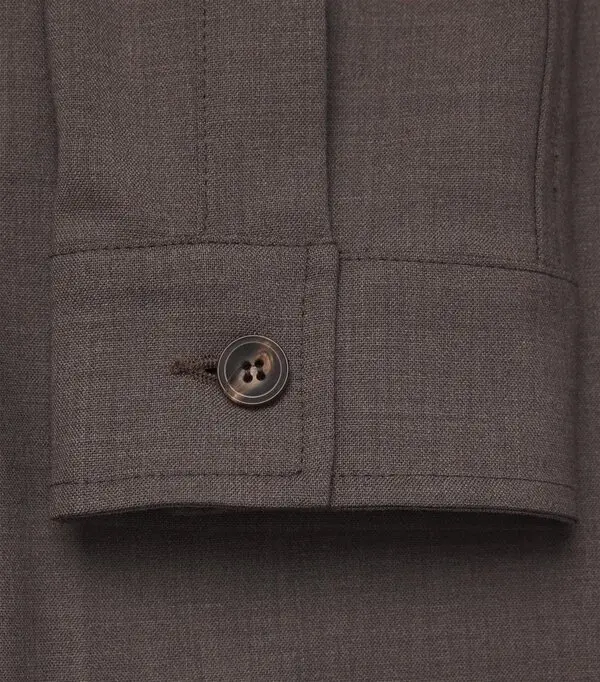 Marco Pescarolo Zip Up Avi Shacket In Stretch Wool