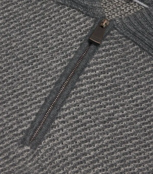 Colombo Cashmere Silk Quarter-zip Sweater