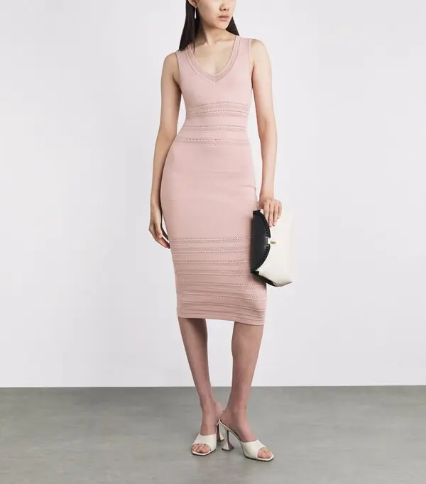 L'Agence Taren Knitted Midi Dress