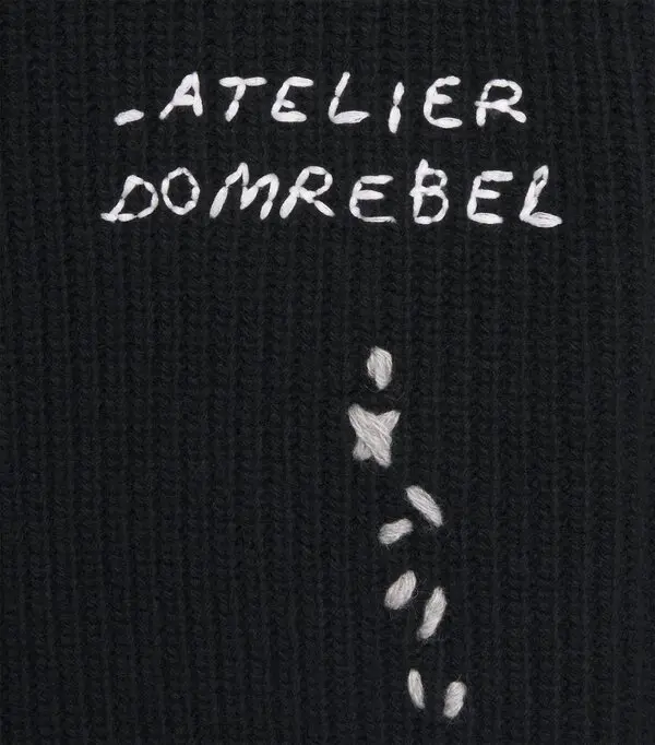 DOMREBEL Wool-blend Daddy Cardigan With Crochet Detailing